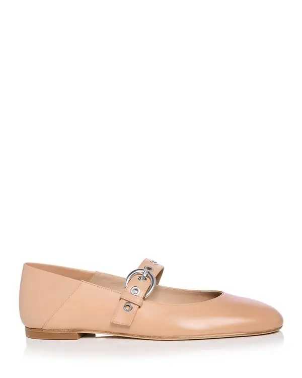 STUART WEITZMAN Supermoto Mary Jane Flats - Adobe