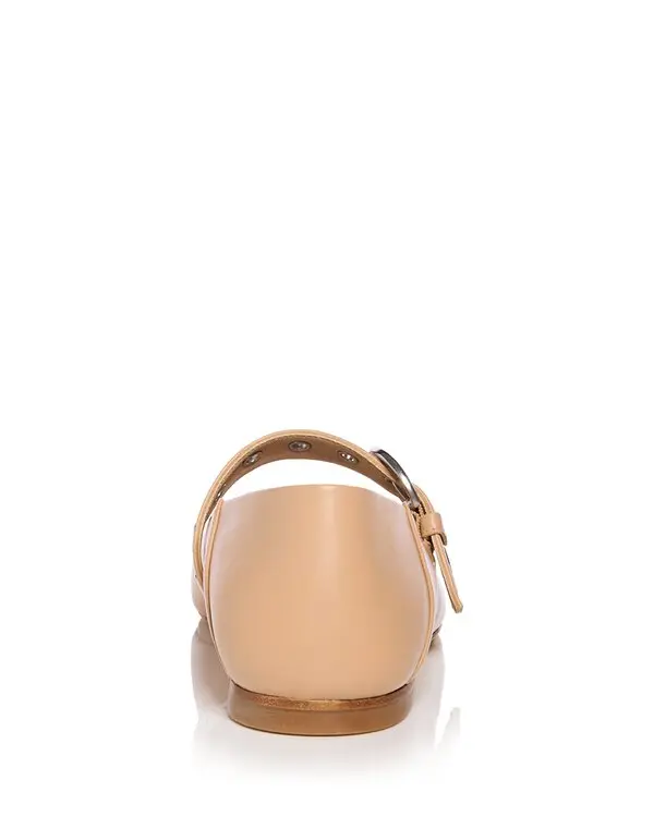 STUART WEITZMAN Supermoto Mary Jane Flats - Adobe