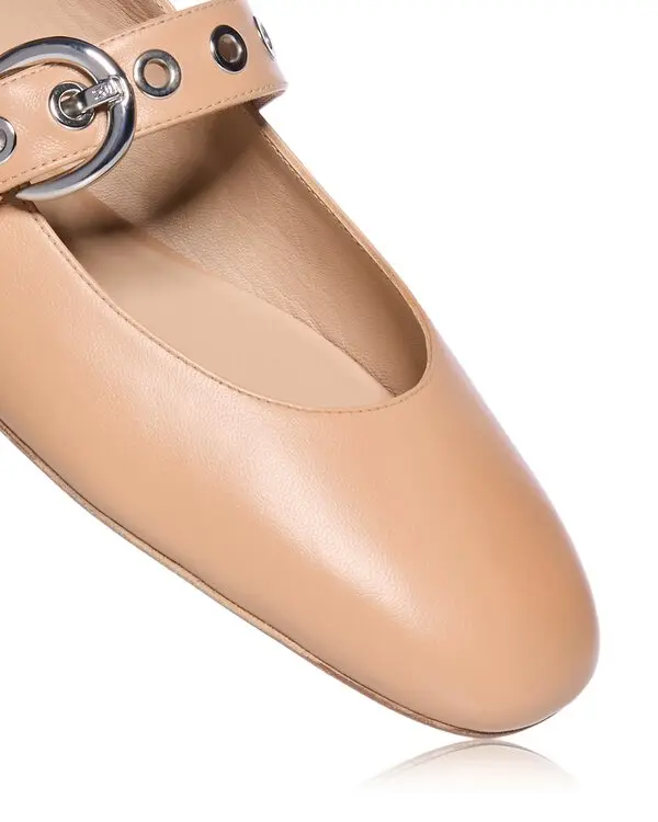 STUART WEITZMAN Supermoto Mary Jane Flats - Adobe