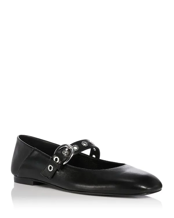 STUART WEITZMAN Supermoto Mary Jane Flats - Black