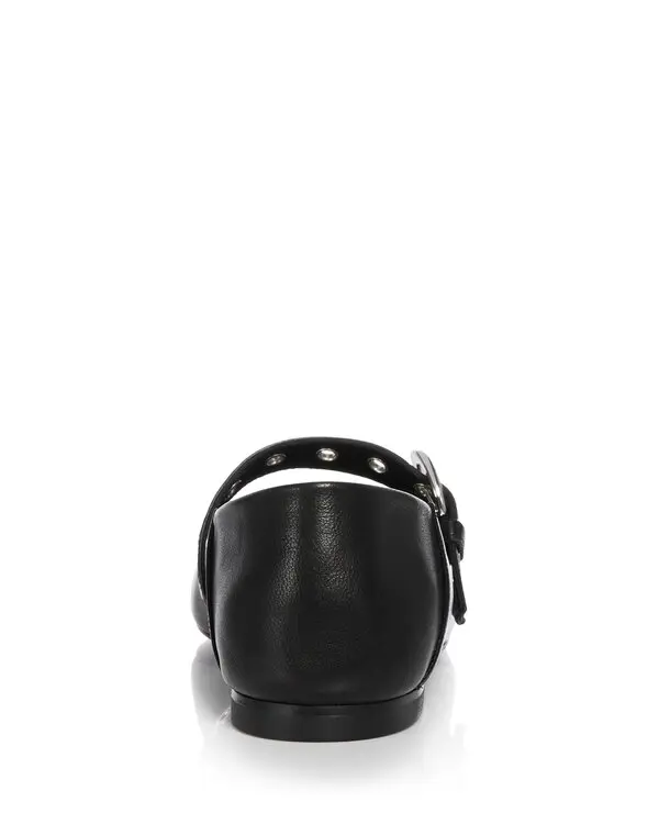 STUART WEITZMAN Supermoto Mary Jane Flats - Black
