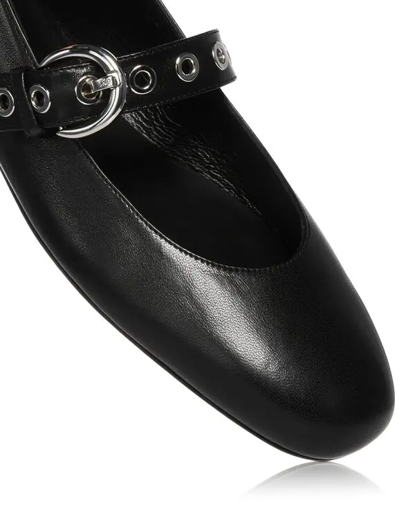 STUART WEITZMAN Supermoto Mary Jane Flats - Black