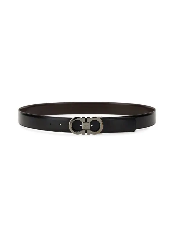FERRAGAMO Leather Belt - Black