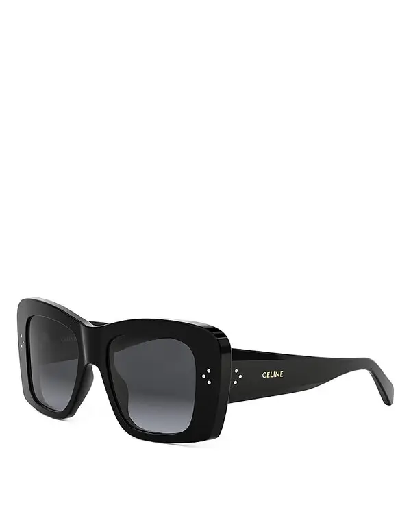 Celine Geometric Sunglasses, 53mm - Black/smoke