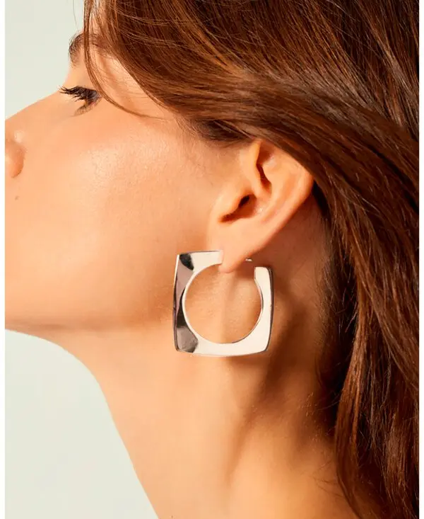 CXC Aldaba Slim Hoop Earrings