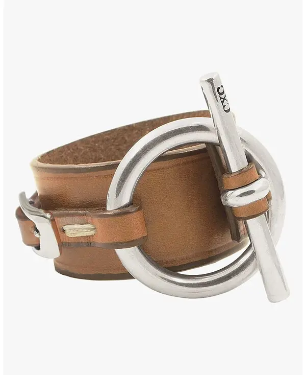 CXC Origins Leather Bracelet With -plated Clasp - Silver