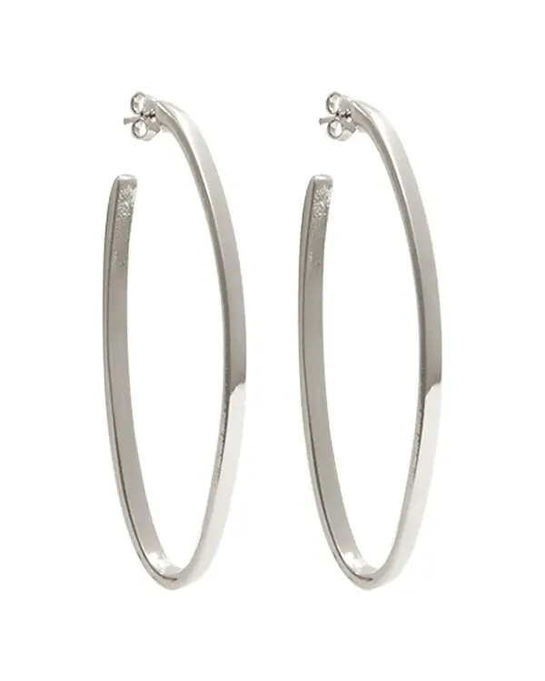 CXC Oasis Hoop Clip-on Earrings - Silver