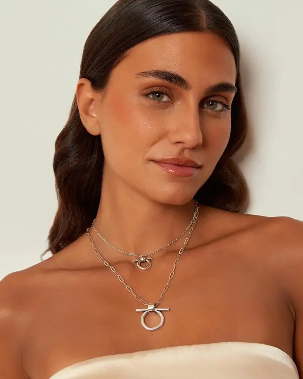 CXC Pendant Necklace - Silver