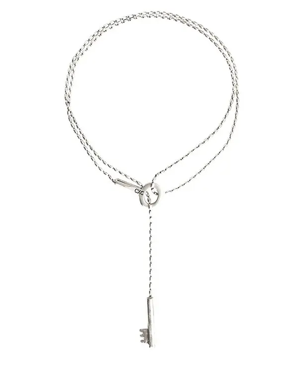 CXC Key Sliding Necklace - Silver