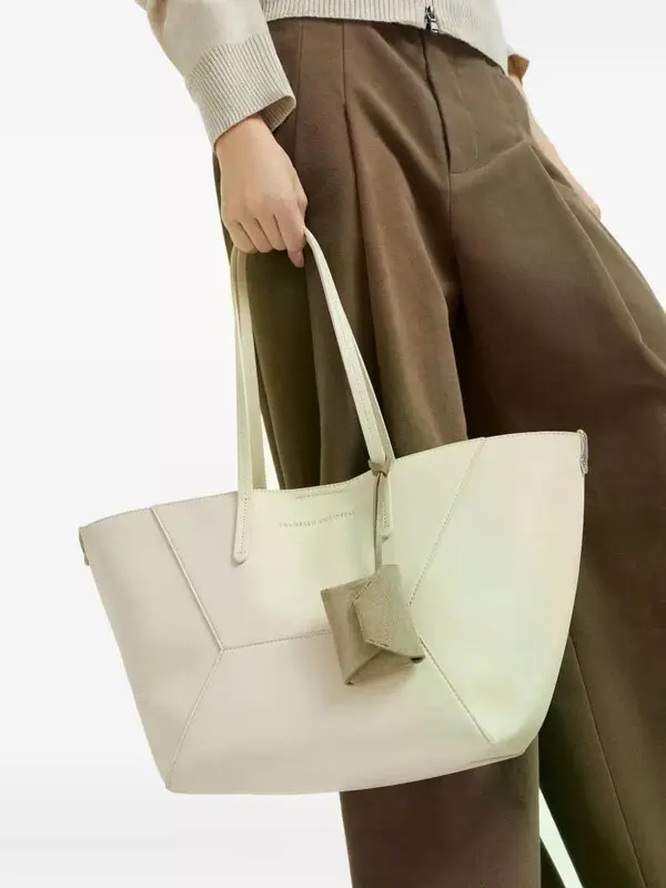 Brunello Cucinelli Suede Handbag Charm - Neutrals
