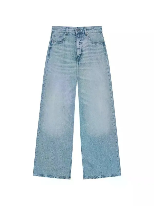 GANNI Whiskering-effect Jeans - Blue
