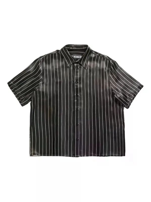 LGN LOUIS GABRIEL NOUCHI Pinstriped Shirt - Black