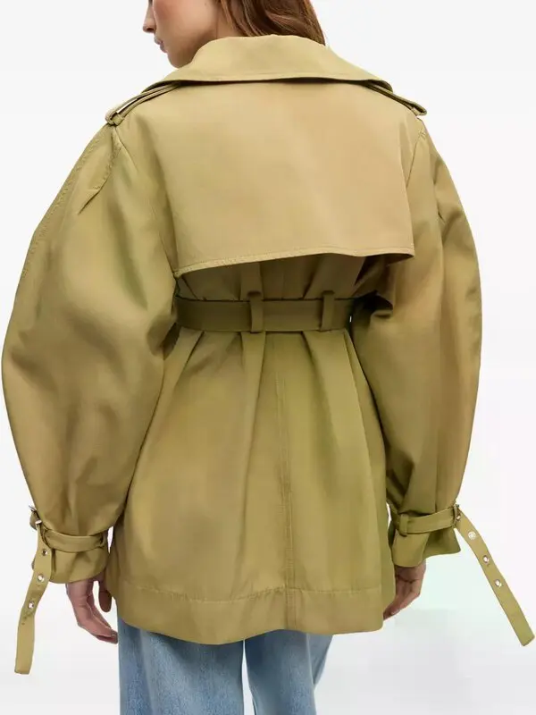 GANNI Balloon-sleeve Trench Coat