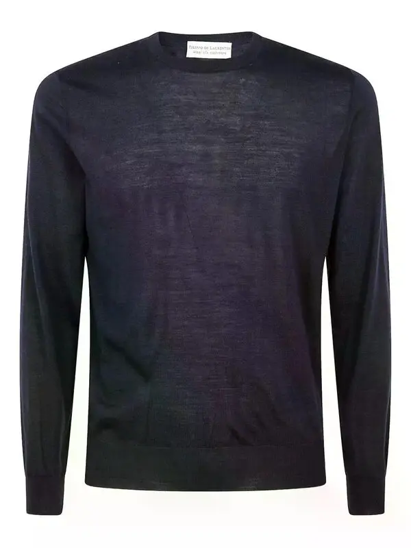 FILIPPO DE LAURENTIIS Crew Neck Long Sleeve Sweater - Blue