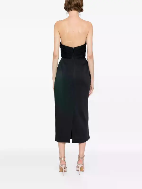 Amsale Draped Strapless Cocktail Dress In Black - 60% Off | Editorialist