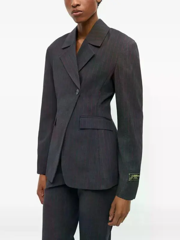 GANNI Off-centre Blazer - Black