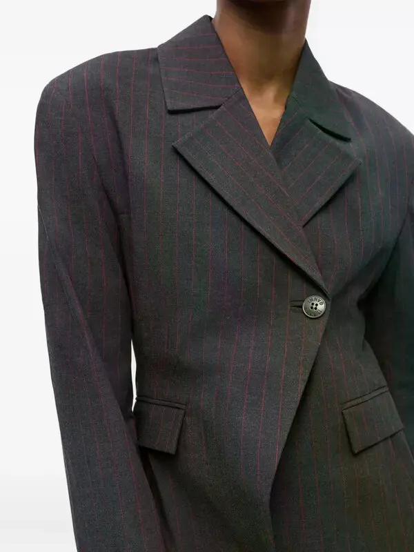 GANNI Off-centre Blazer - Black
