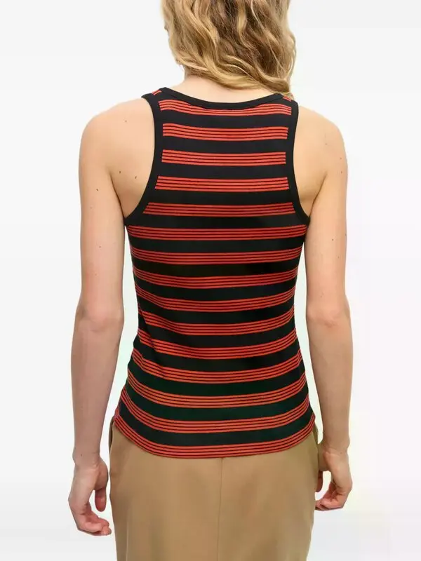 GANNI Striped Tank Top - Orange