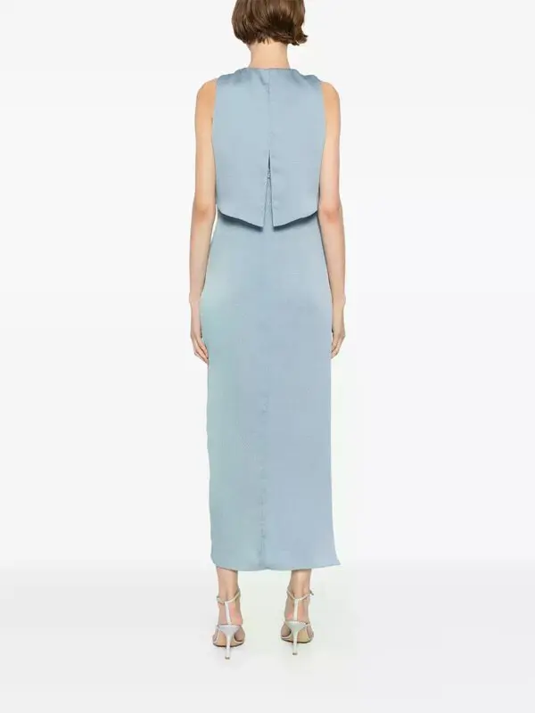 Amsale Draped Over Skirt Dress