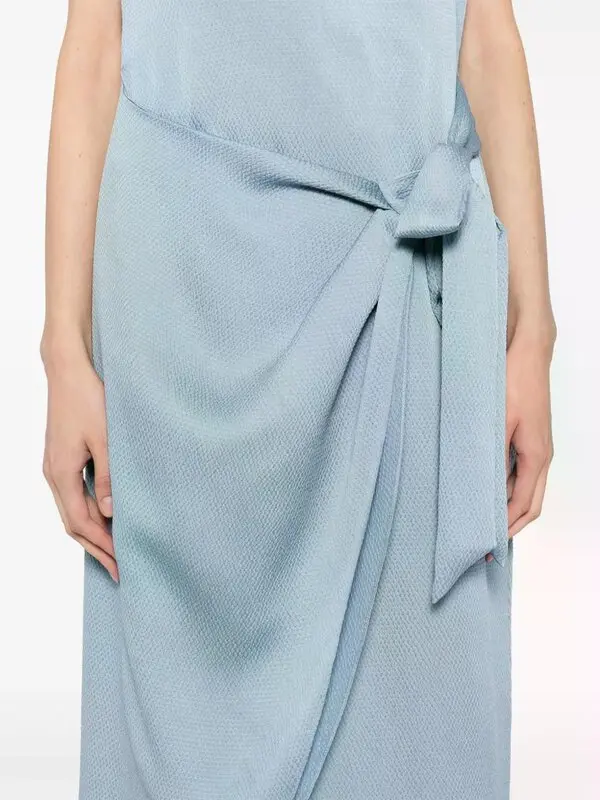 Amsale Draped Over Skirt Dress