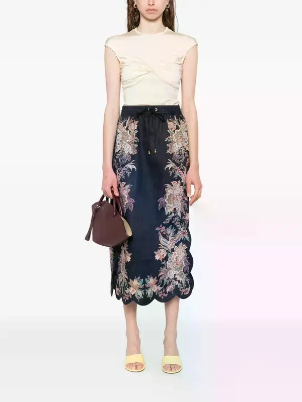 Zimmermann Rhiannon Midi Skirt