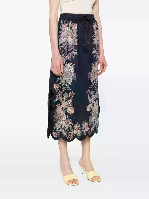 Zimmermann Rhiannon Midi Skirt