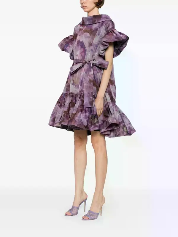 Amsale Taffeta Trapeze Dress
