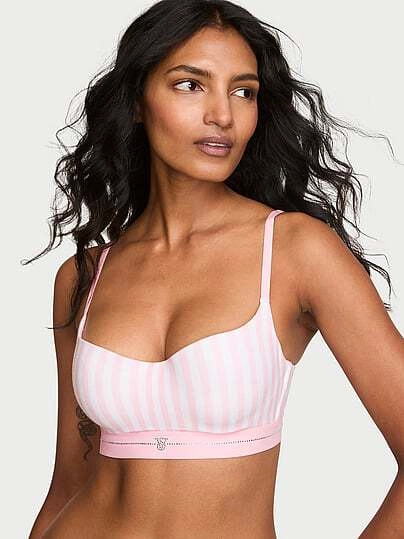 Victoria's Secret Cotton Logo Bra - Print