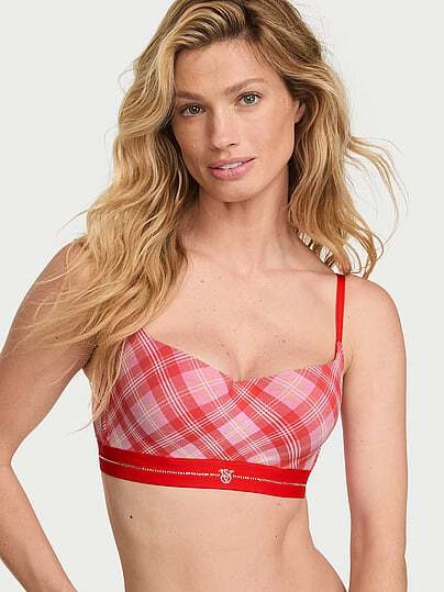 Victoria's Secret Cotton Logo Bra - Print