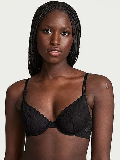 Victoria's Secret Sexy Tee Lacie Unlined Demi Bra - Black