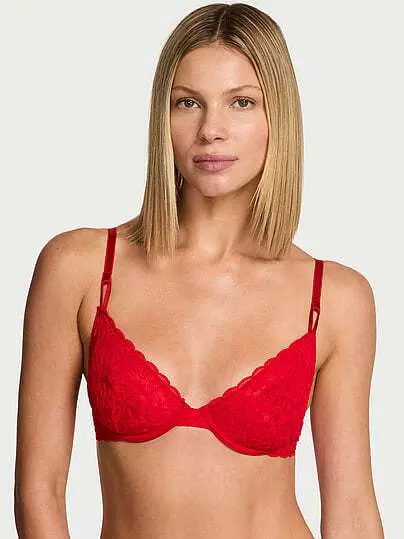 Victoria's Secret Sexy Tee Lacie Unlined Demi Bra - Red