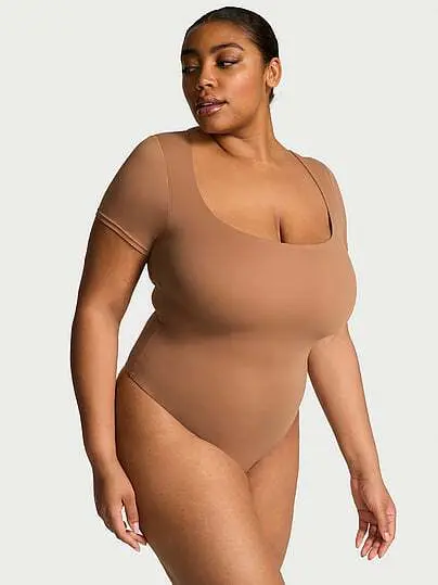 Victoria's Secret Square-neck Bodysuit - Beige