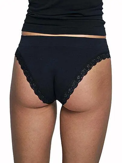Victoria's Secret Mindd Lace Trim Brief - Black
