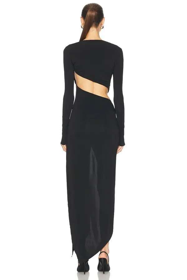 Buy Alexandre Vauthier Asymmetrical Maxi Dress - Black At 44% Off |  Editorialist