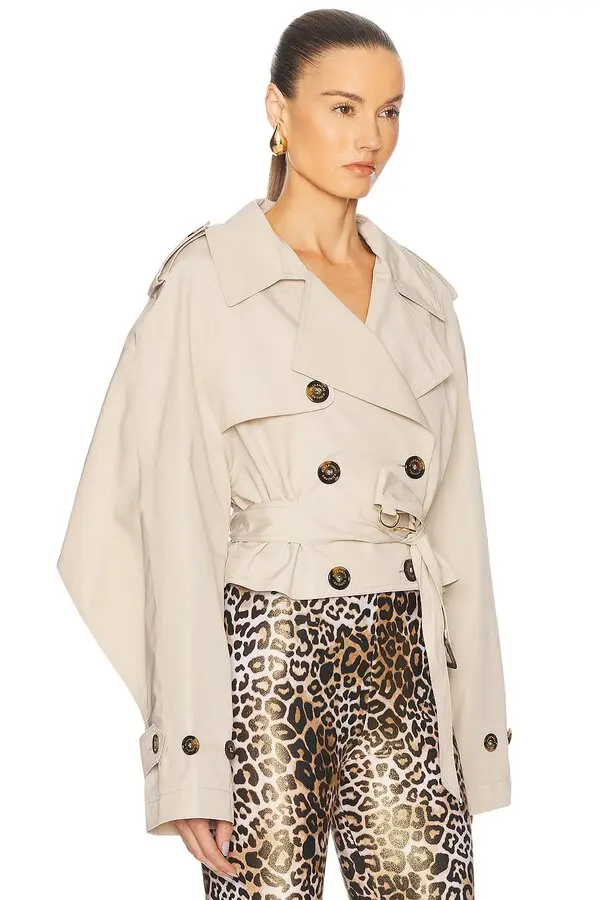 Alexandre Vauthier Taffeta Short Trench Coat