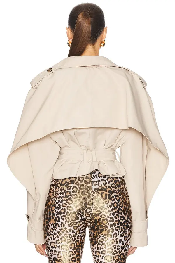Alexandre Vauthier Taffeta Short Trench Coat