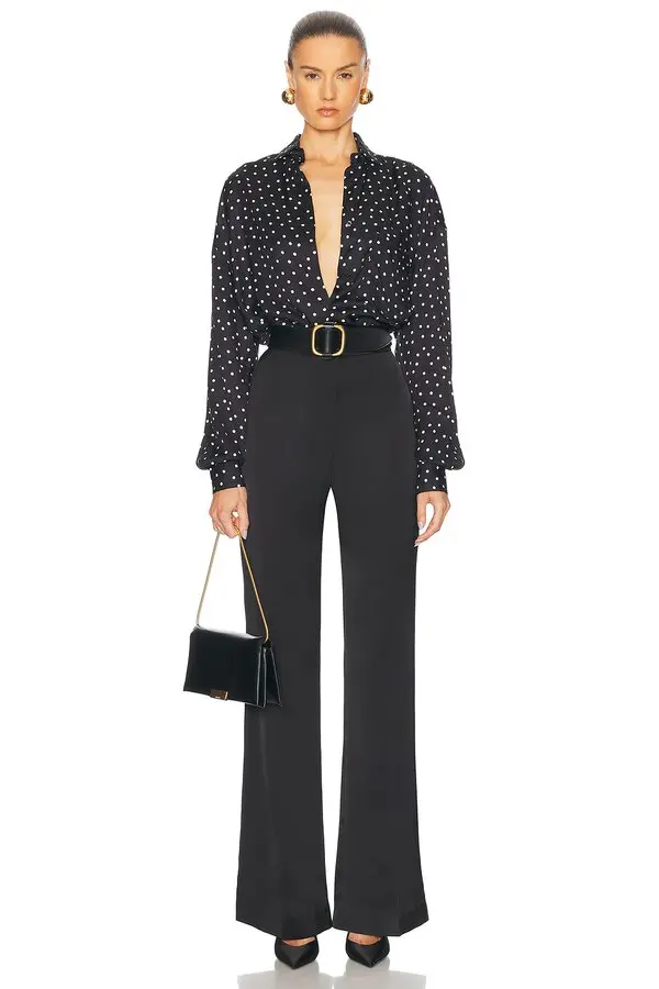 Alexandre Vauthier Polka Dot Button Down Top