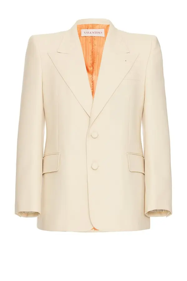 Valentino Garavani Blazer Jacket In Cream