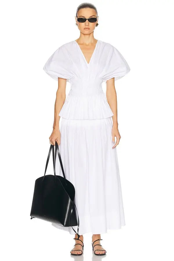 HOUSE OF DAGMAR Poplin V Neck Top