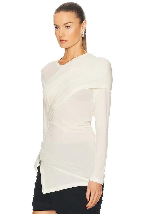 Helmut Lang Draped Long Sleeve Top