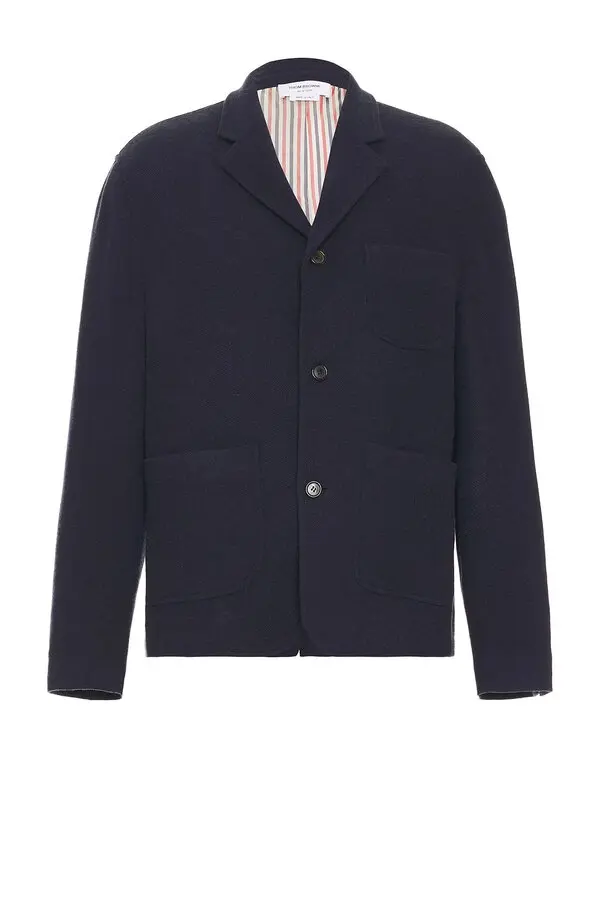 Thom Browne Sack Wool Jacket - Navy