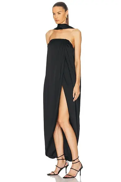 Alexandre Vauthier Crepe Satin Maxi Dress