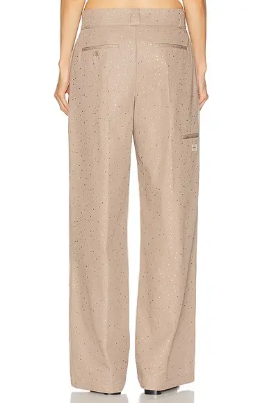 Alexander Wang Embellished Mid Rise Workwear Pants