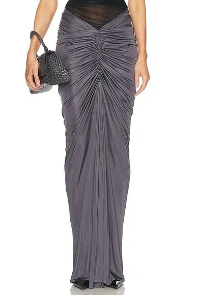 Atlein Ruched Long Skirt