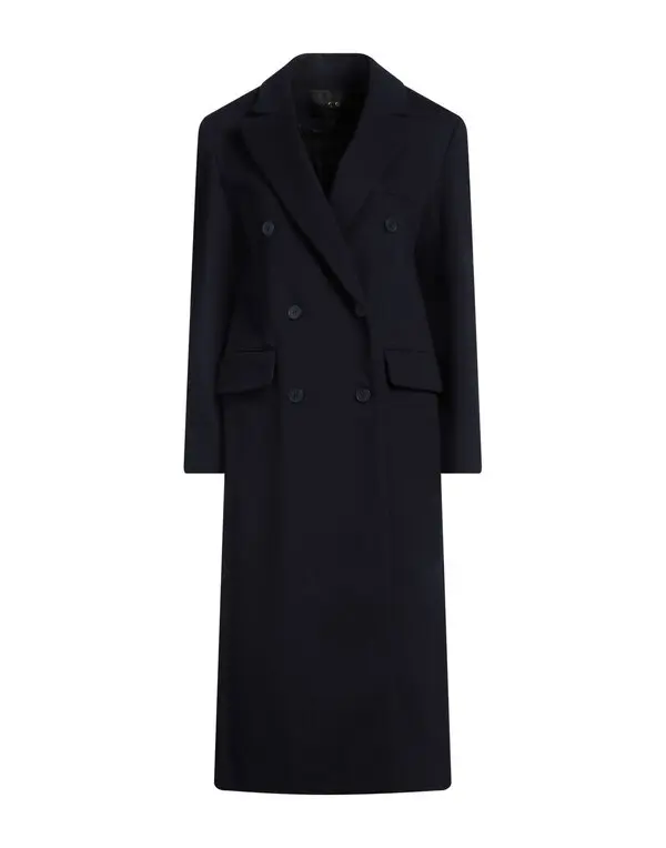 Maje Coat In Virgin Wool And Polyamide
