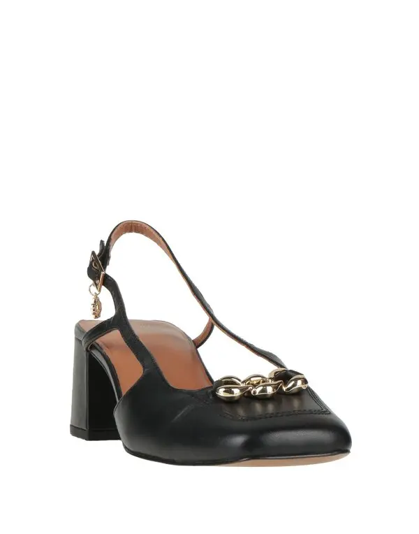 Maje Leather Slingback Pumps - Black