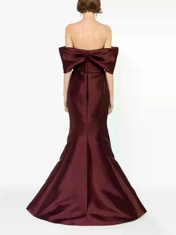 Amsale Off-shoulder Bow Gown