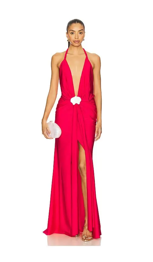 SHANI SHEMER Olesia Maxi Dress - Red