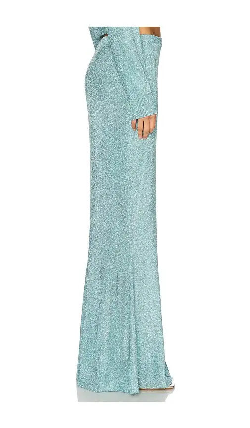 SEROYA Harmony Metallic Knit Skirt - Bue