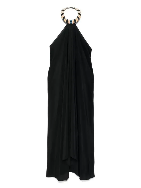 VOLANTIS Pleated Midi Dress